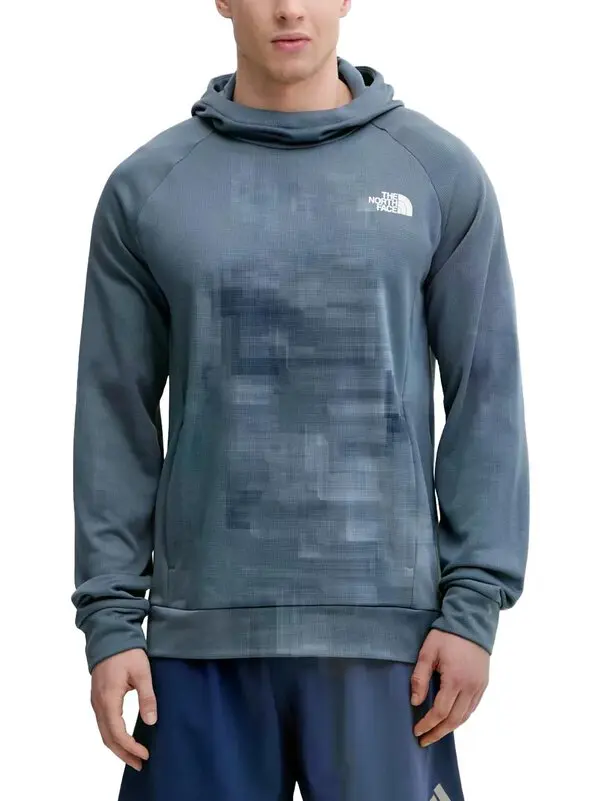 The North Face Logo Print Raglan Hoodie - Blue