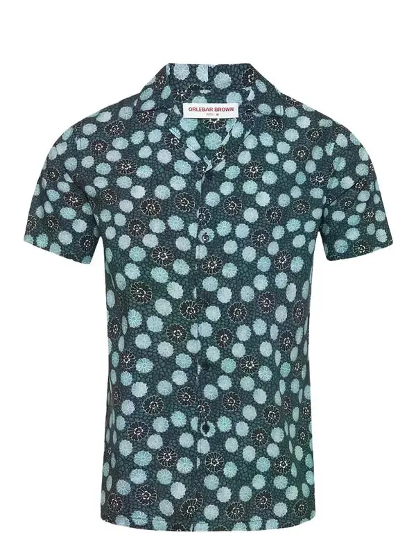Orlebar Brown Hibbert Floral-print Shirt - Green