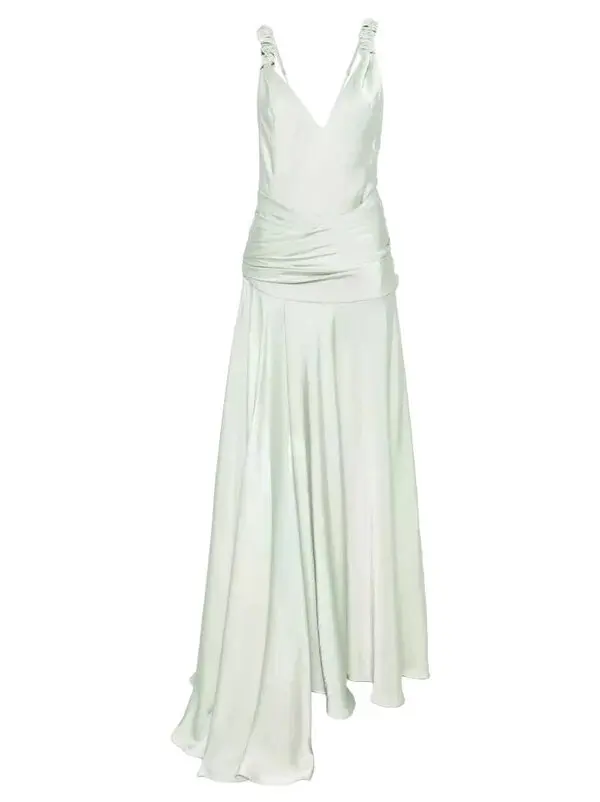 Arcina Ori Madalena Ruched-strap Maxi Dress - Green