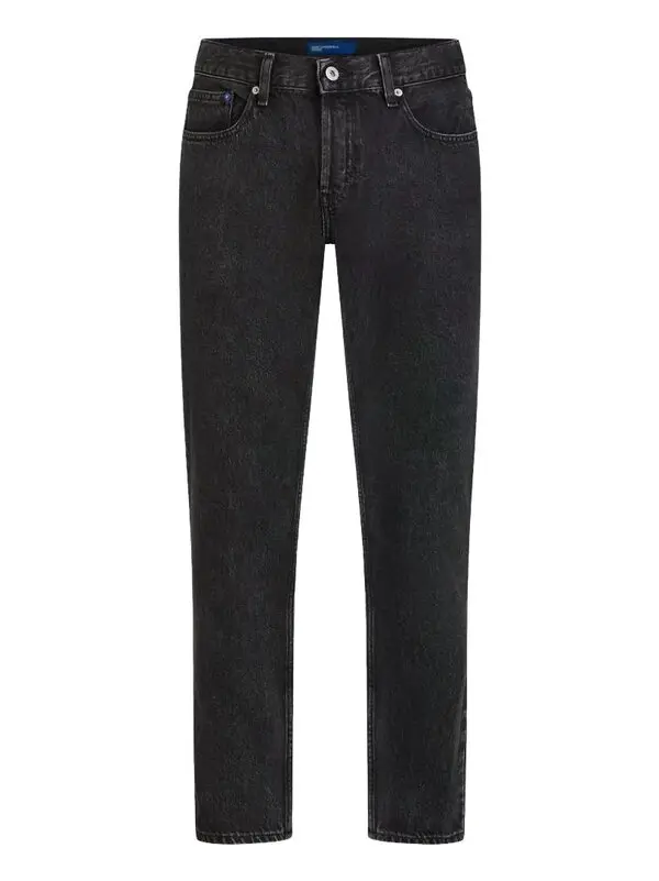 Karl Lagerfeld Tapered Fit Denim Jeans - Black