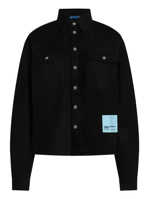 Karl Lagerfeld X Pietro Terzini Boxy Shirt Jacket - Black