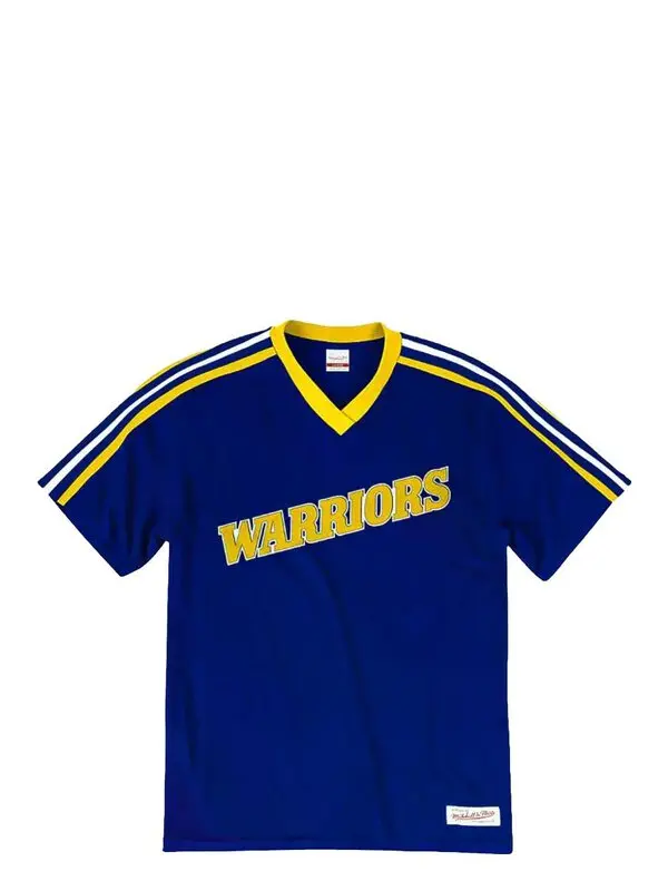 Mitchell & Ness Golden State Warriors V-neck T-shirt - Blue