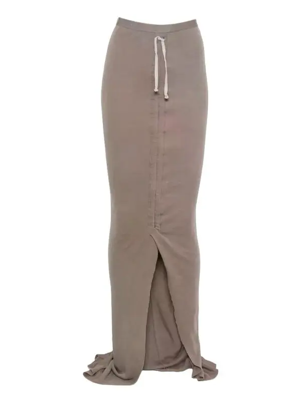 Rick Owens Asymmetric Drawstring Maxi Skirt - Grey