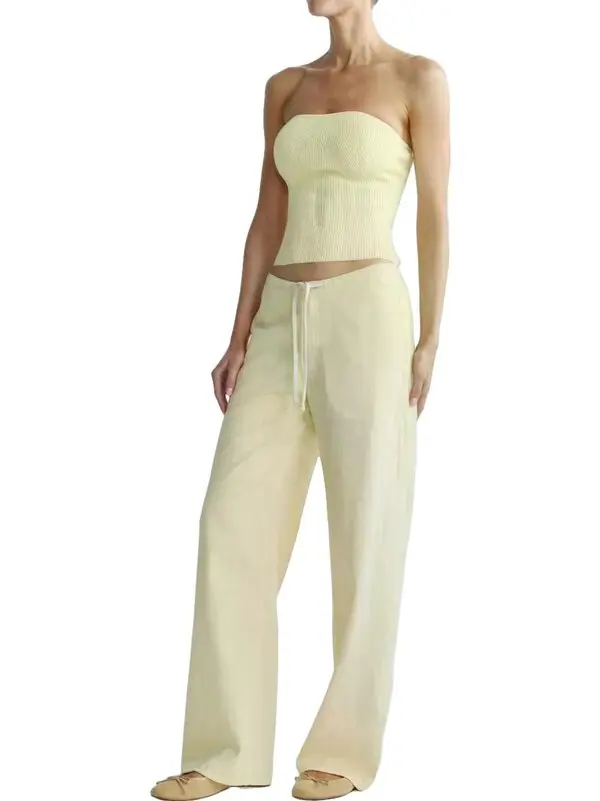 DL1961 Sienna Drawstring-waist Trousers - Yellow