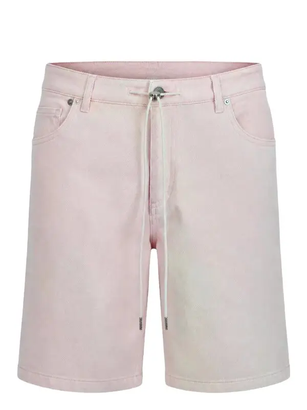 Still Here Drawstring Denim Shorts - Pink
