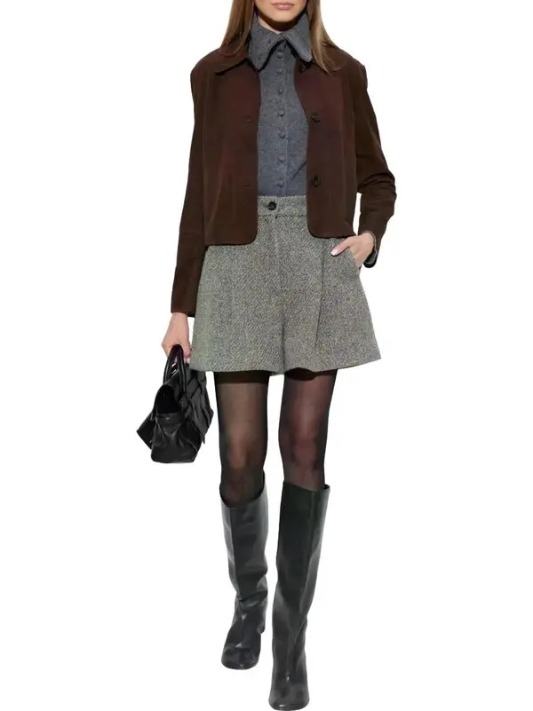 ARMA Suede Button-up Jacket - Brown