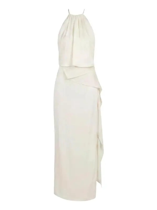 BAOBAB Lorena Maxi Ruffled Satin Skirt - Neutrals