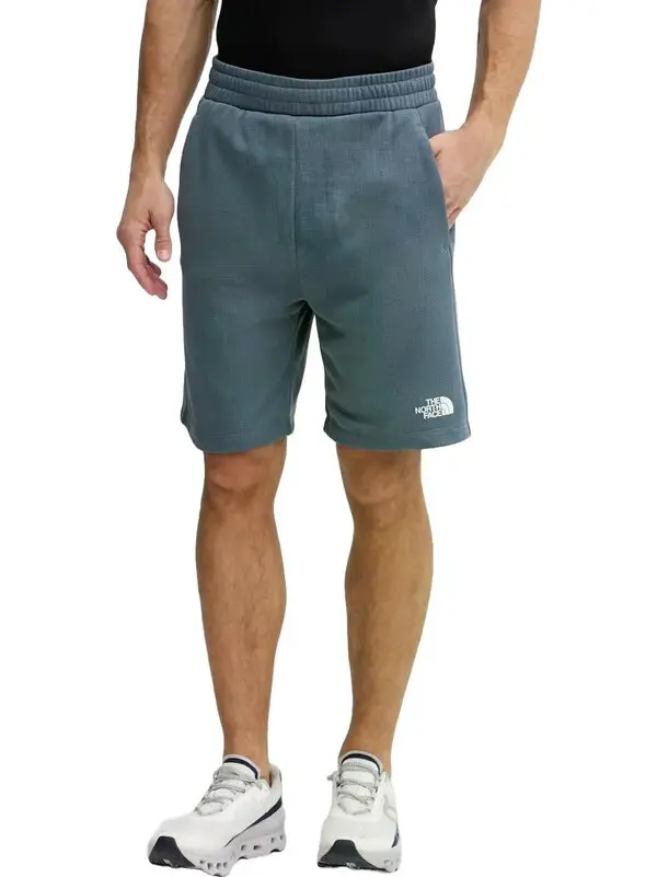 The North Face Logo-print Waffle-knit Shorts - Blue