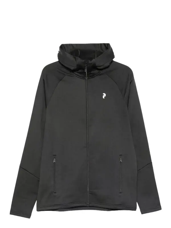 PEAK PERFORMANCE Logo-print Hooded Jacket - Black