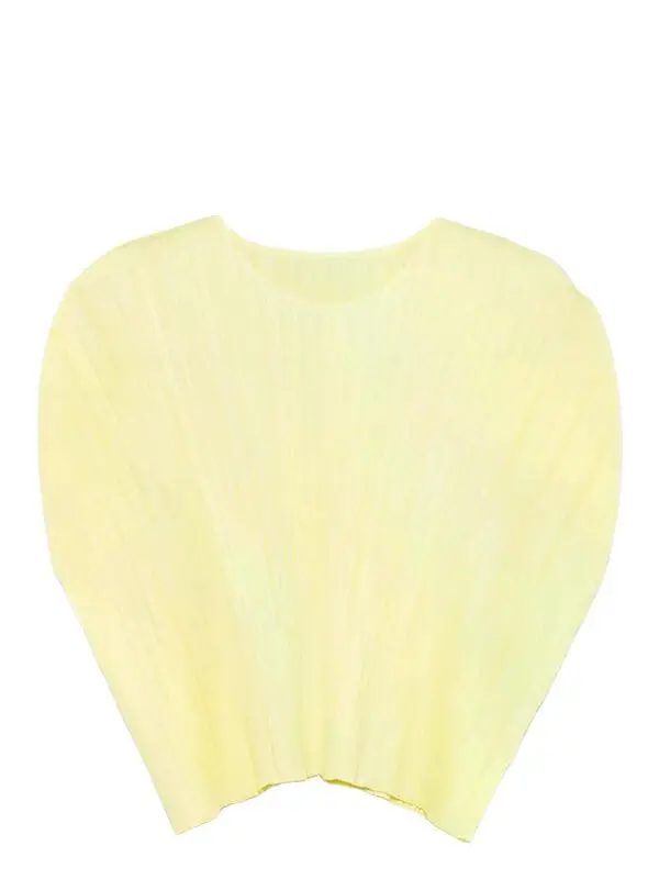 Issey Miyake Monthly Colors July" Pleated Shirt - Yellow
