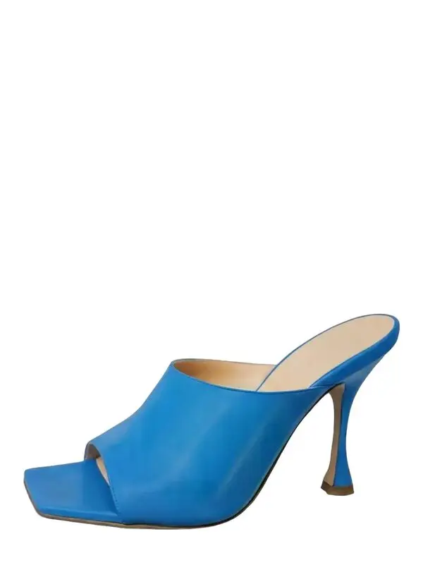 Magda Butrym Square-toe Leather Mules - Blue