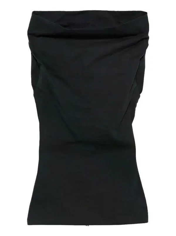 Issey Miyake Asymmetric Neck Sleeveless Top - Blue