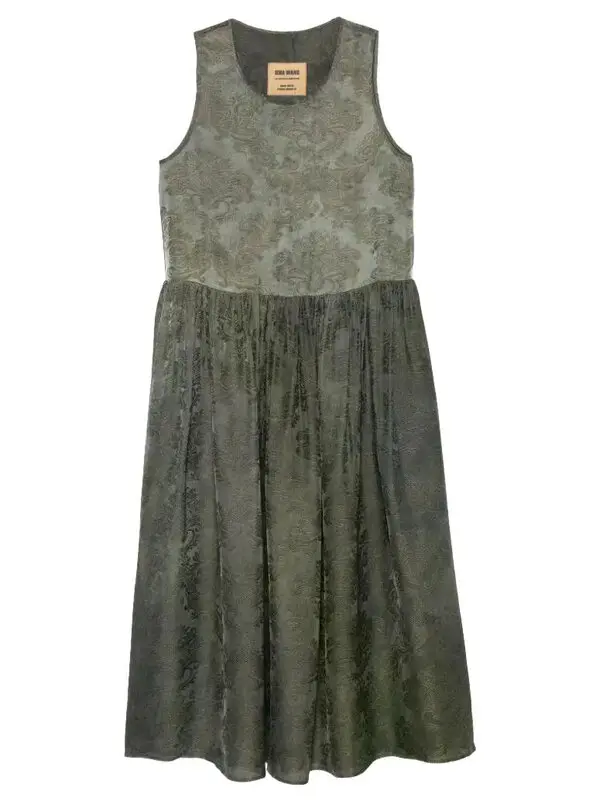 UMA WANG Jacquard Midi Dress - Green