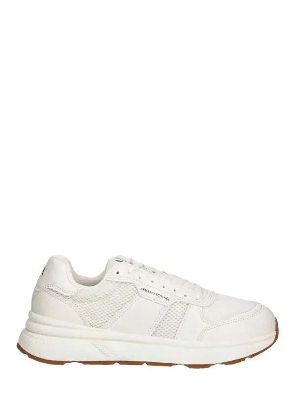 Armani Exchange Paneled Logo Sneakers - White