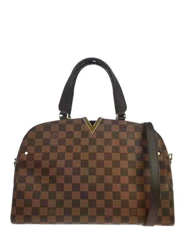 LOUIS VUITTON Damier Ebene Kensington Bowling Bag - Brown