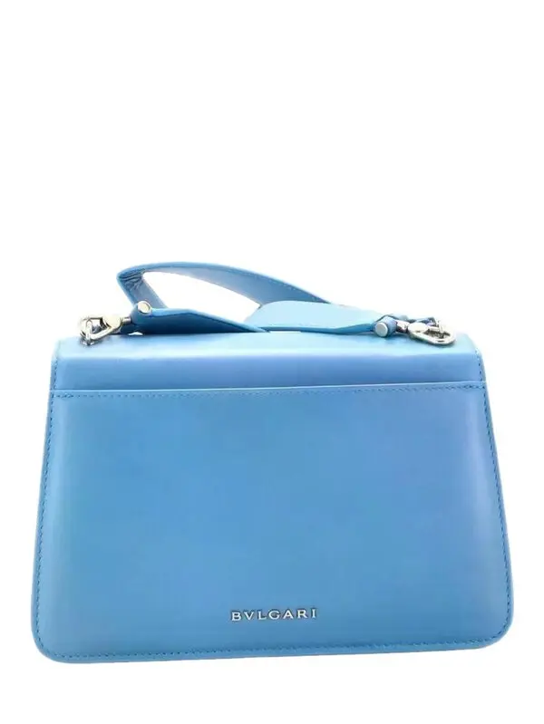 BVLGARI Serpenti Forever Maxi Chain Leather Medium Crossbody Bag - Blue