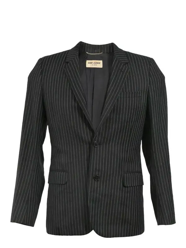Saint Laurent Pinstripe Single-breasted Blazer - Black