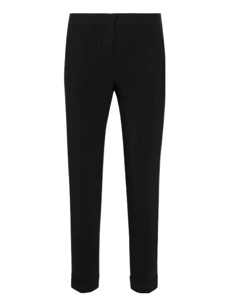 Etro High-waist Cropped Trousers With Crimped Creases - Black