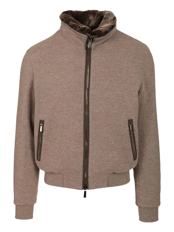 MOORER Bellati-mrw Bomber Jacket - Beige