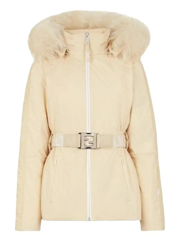 Fendi Reversible Ski Jacket With Fur Trimmed Hood And Ff Print - No