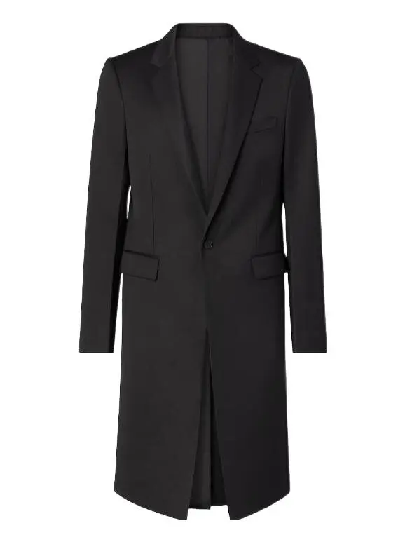 Fendi Grain De Poudre Single-breasted Coat - Black