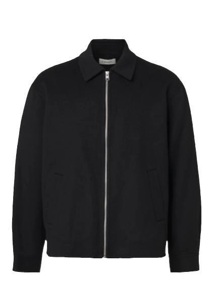 FRAME Wool Zip-up Jacket - Black