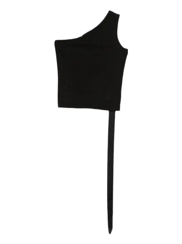 Rick Owens Asymmetrical Sleeveless Ziggy Top - Black