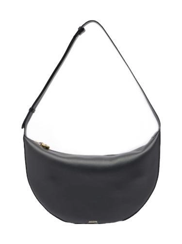 JOSEPH Medium Bean Leather Shoulder Bag - Black