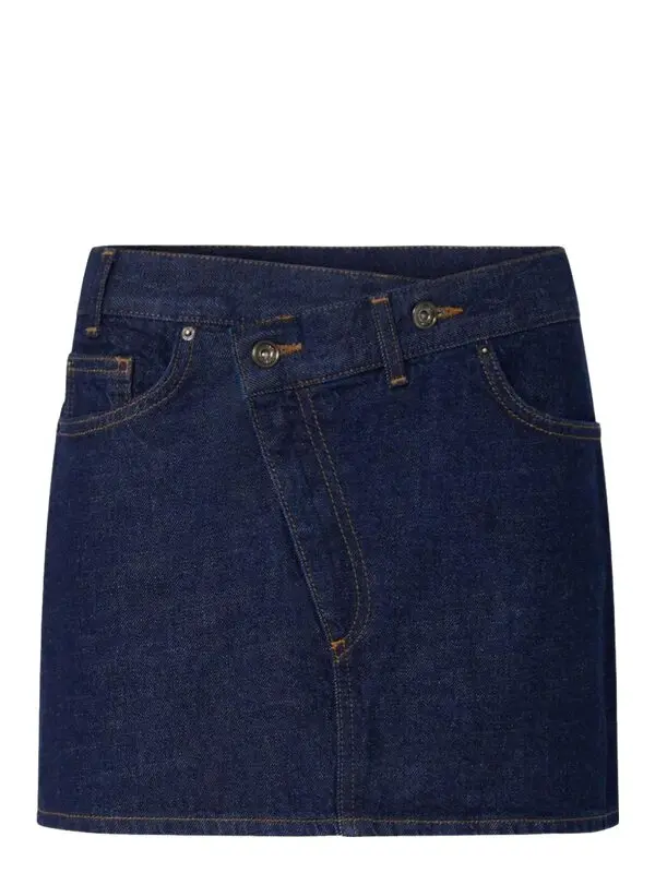 Liu Jo Asymmetrical Denim Mini Skirt - Black