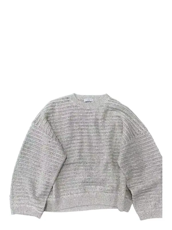 Brunello Cucinelli Long Sleeve Knit Top - Gray