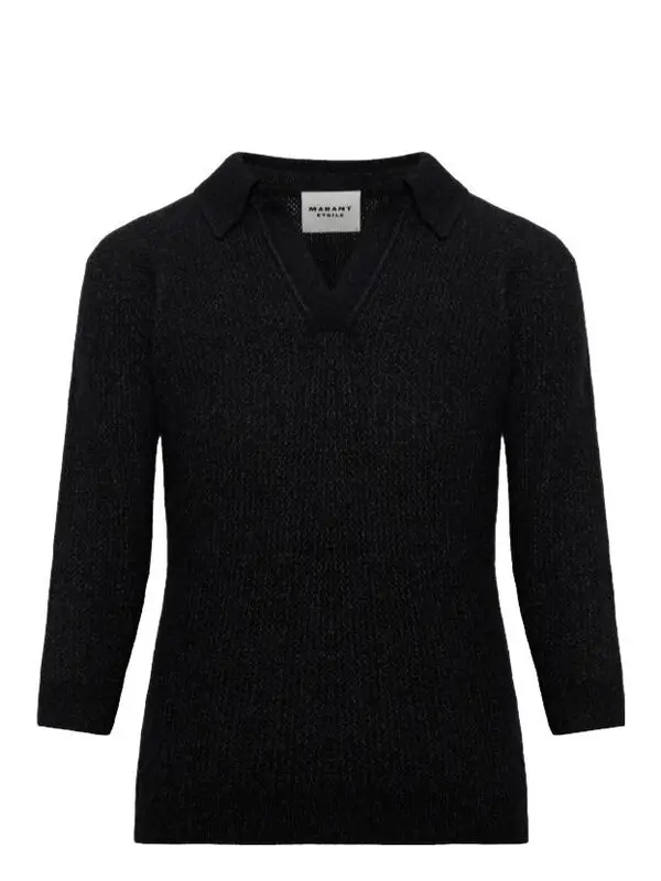 Isabel Marant Étoile Long-sleeved Polo Sweater - Black