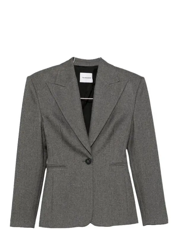 Andamane Single-button Suit Jacket - Gray-black
