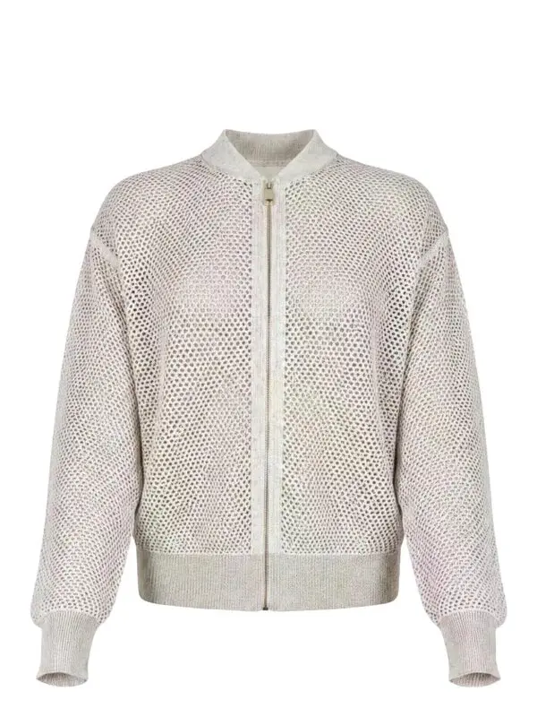 Fabiana Filippi Embellished Zip-up Cardigan - Neutrals