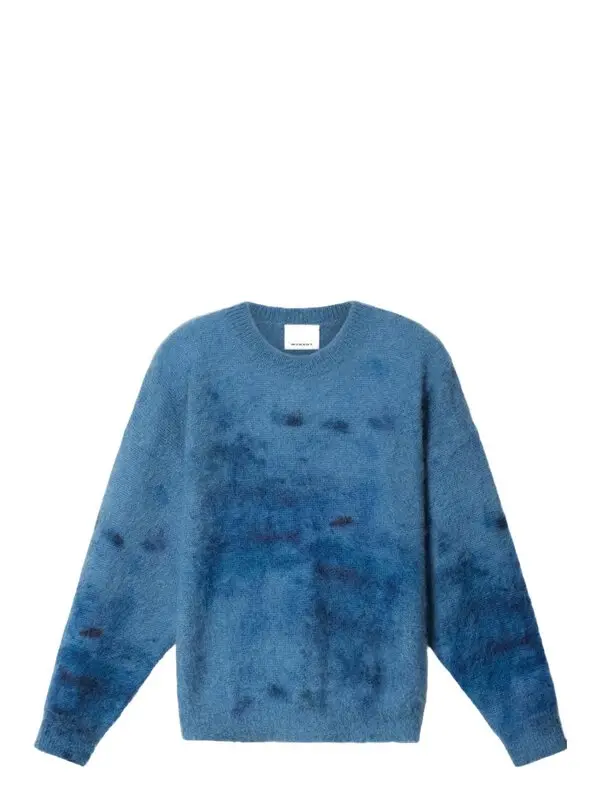 Isabel Marant Étoile Faded Print Mohair-wool Crew Neck Sweater - Indigo