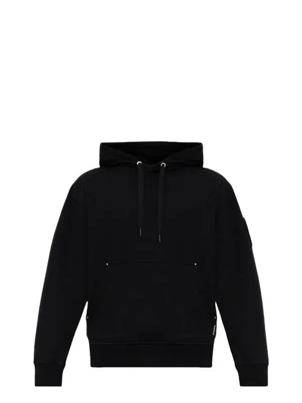 Moose Knuckles Long Sleeve Drawstring Hoodie - Black