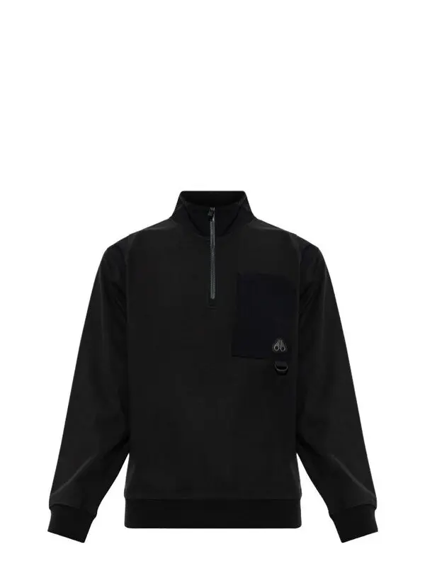 Moose Knuckles High-neck Long-sleeved Sweatshirt - Black