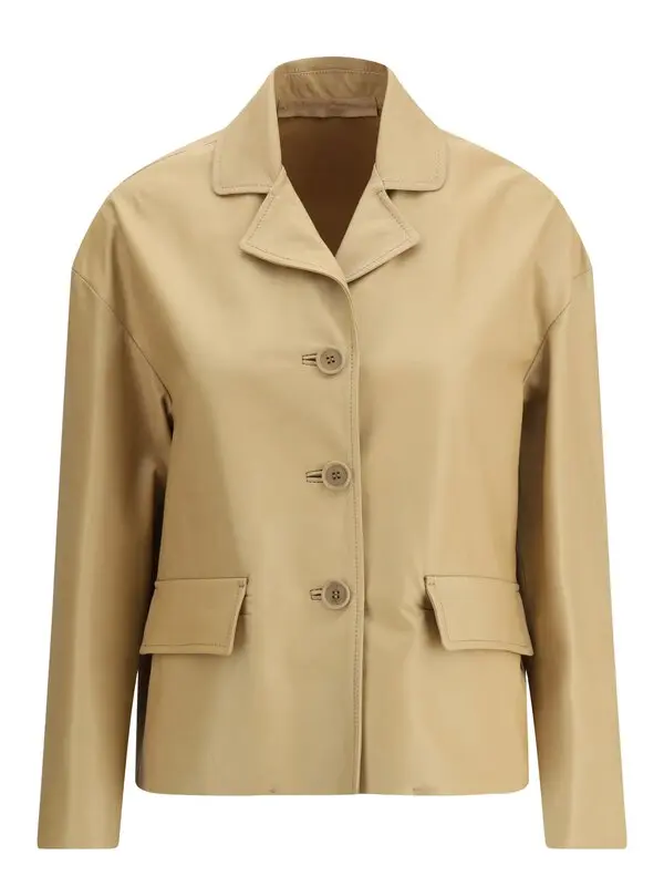 SALVATORE SANTORO Leather Jacket - Beige