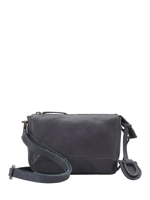 LLOYD BAKER Flora Washed Leather Crossbody Bag - Grey