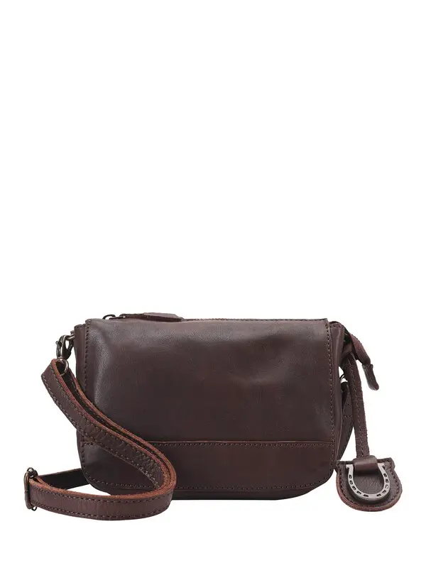 LLOYD BAKER Flora Washed Leather Crossbody Bag - Purple