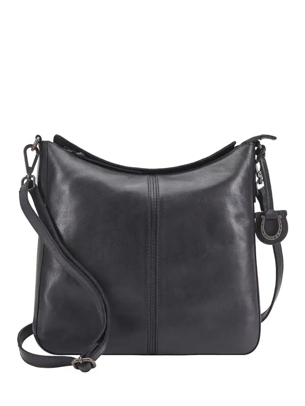 LLOYD BAKER Phoebe Washed Leather Hobo Bag - Black