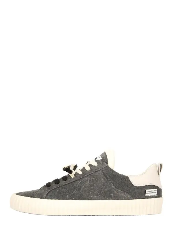SPRINGA | UNIQUE VULCANIZED SNEAKERS ITALIAN HANDMADE Springa Italian Handmade Wavy Suede Low Top Sneakers - Grey