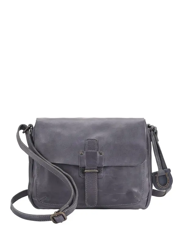 LLOYD BAKER Georgia Washed Leather Crossbody Bag - Grey