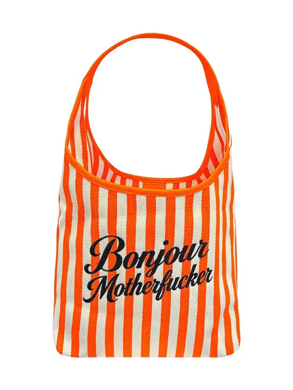 LILLY LOVES Embroidered Tote Bag - Orange