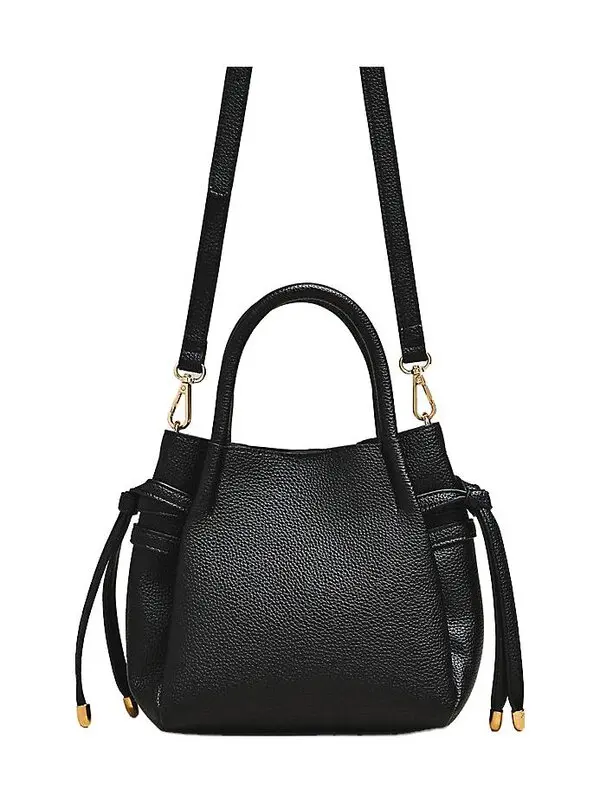 Maeve Faux-leather Tulip Satchel - Blackened