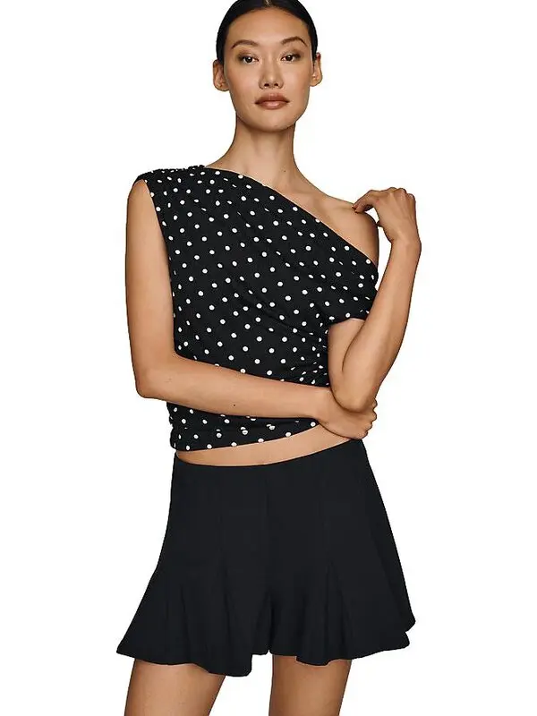 Maeve Godet Skirty Shorts - Black