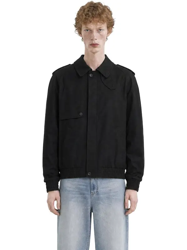 MAISON MARGIELA Cotton Twill Jacket With Elasticated Hem - Black