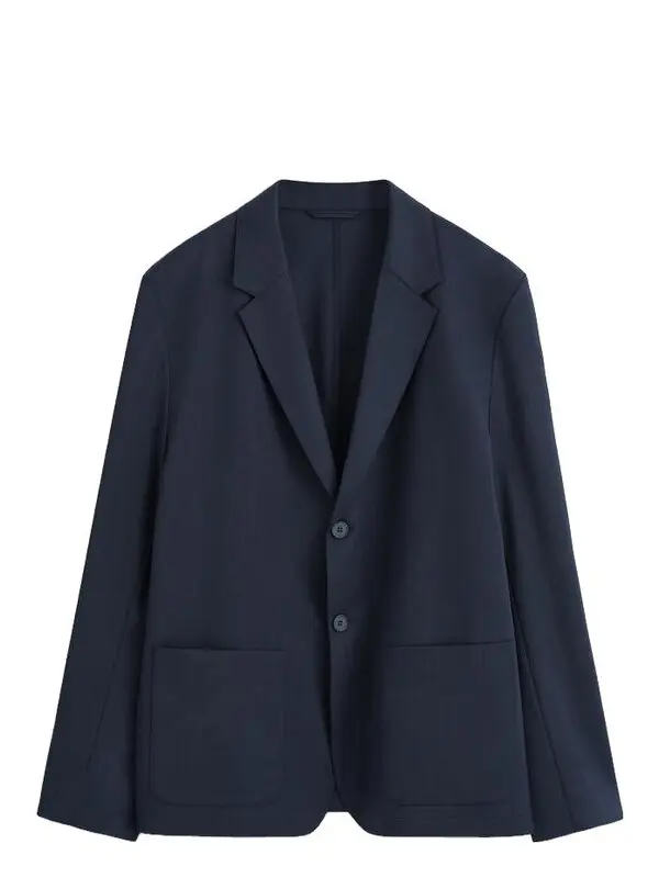 Cos Packable Single-breasted Blazer - Navy