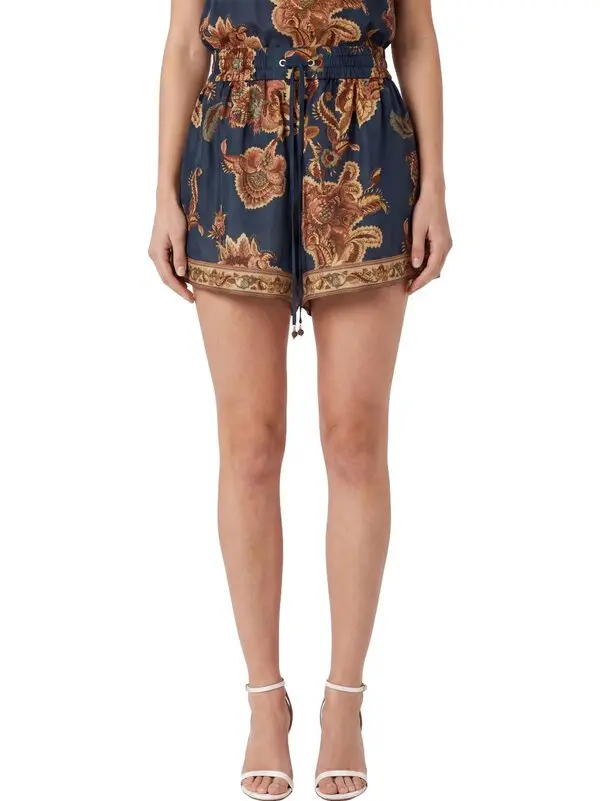 Zimmermann Printed Shorts - Navy