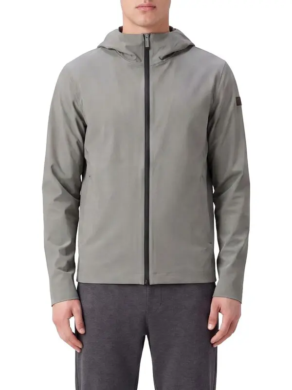 RRD Slim Fit Hooded Windbreaker In Breathable Technical Fabric - Grey 1
