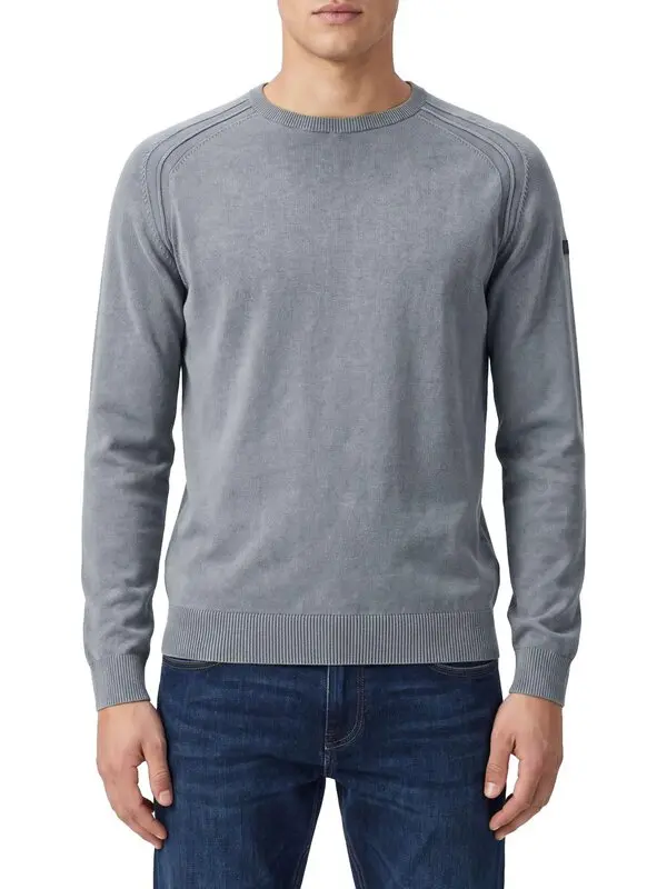 RRD Long-sleeve Crewneck Jumper In Pure Cotton With Ribbed Trims - Green